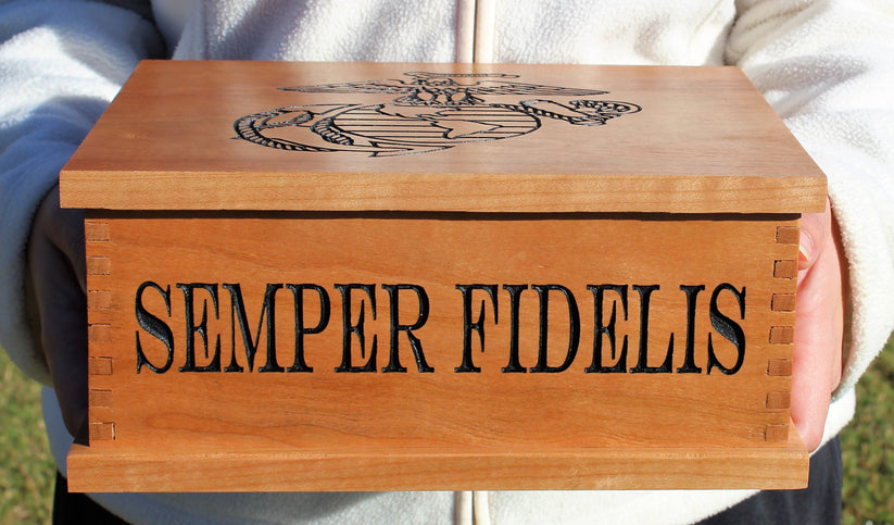 USMC Engraved Keepsake Box, Marine Corps Gifts, Gift For Military ...