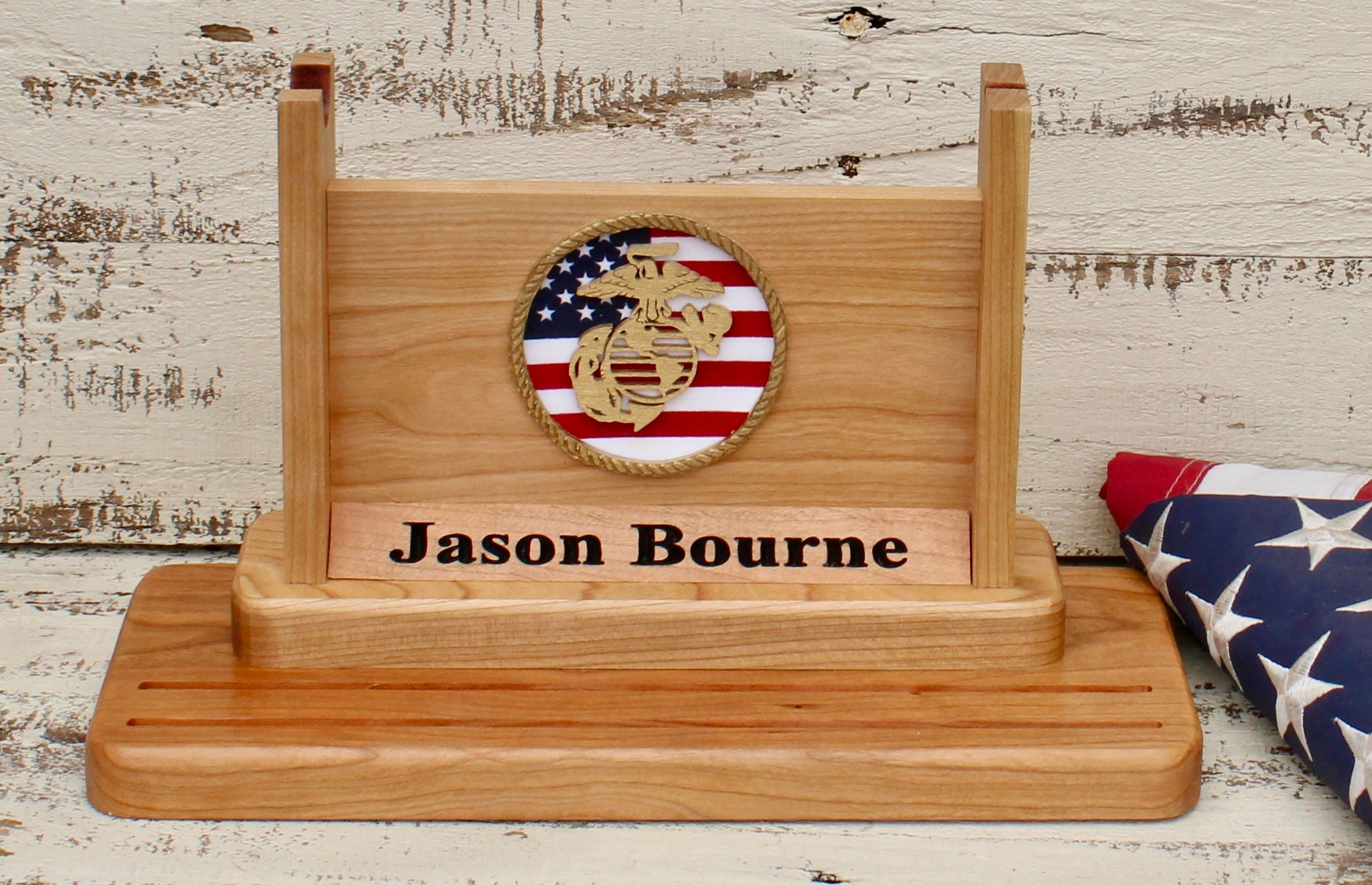 Personalized USMC boot camp graduation display – Wally's Wood Crafts, LLC